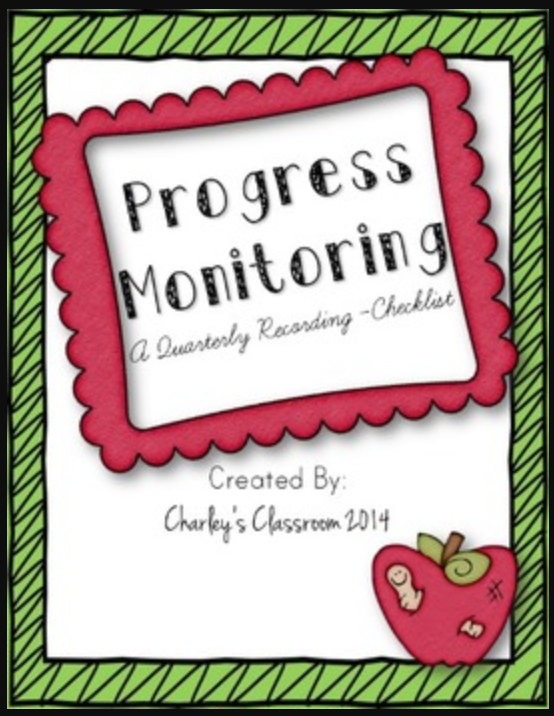Progress Monitoring: A Quarterly Recording Checklist - Charley's Classroom
