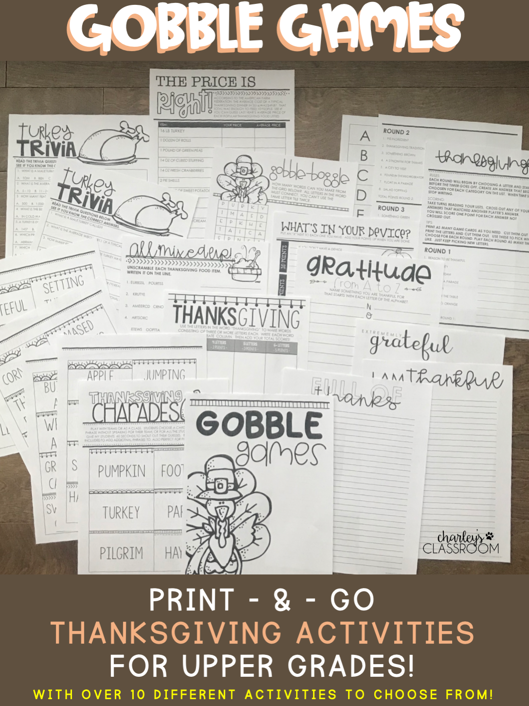 Gobble Games - Thanksgiving Activities | For Upper Grades // Google ...