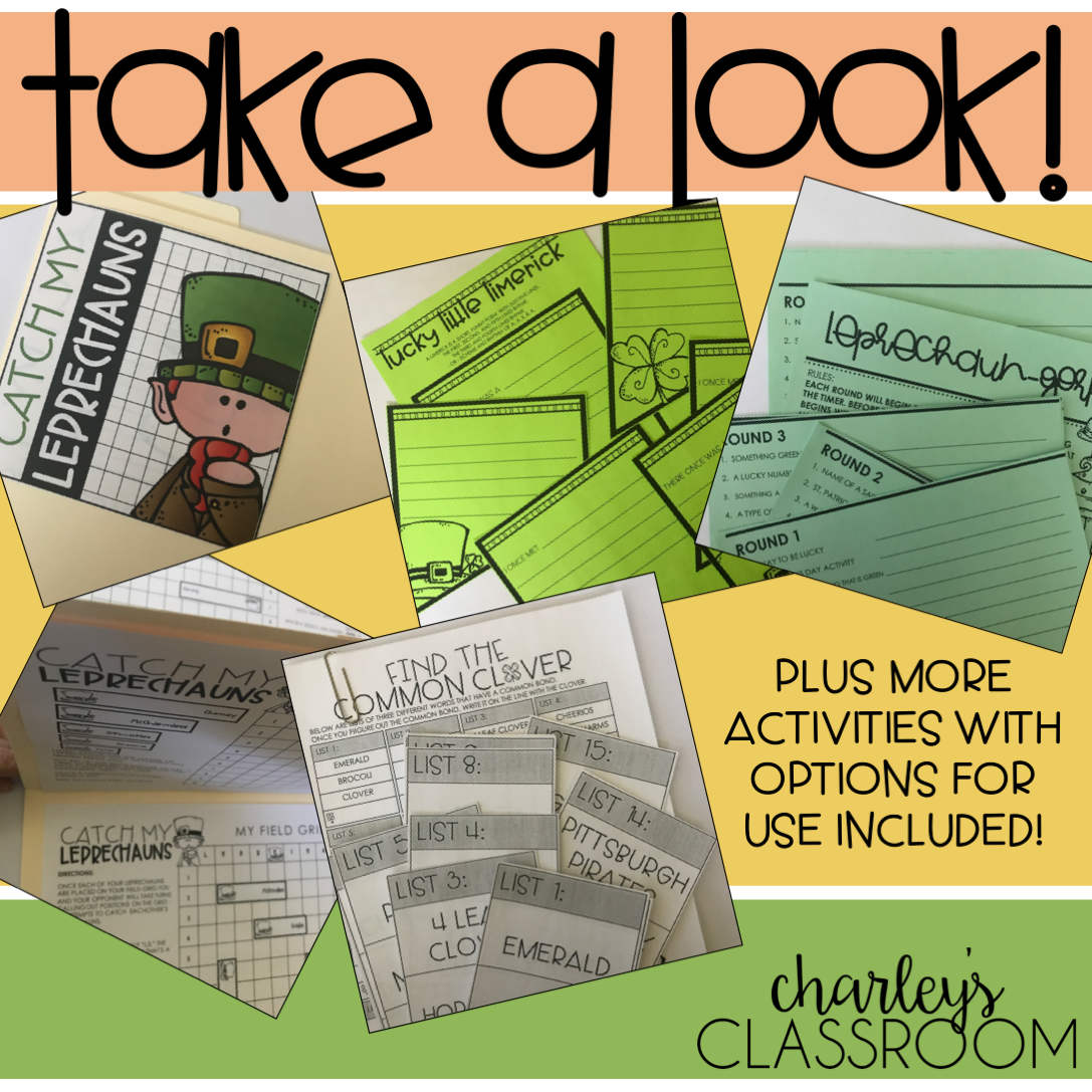 Shamrock Shenanigans | St. Patrick's Day Activities for Upper Grades ...