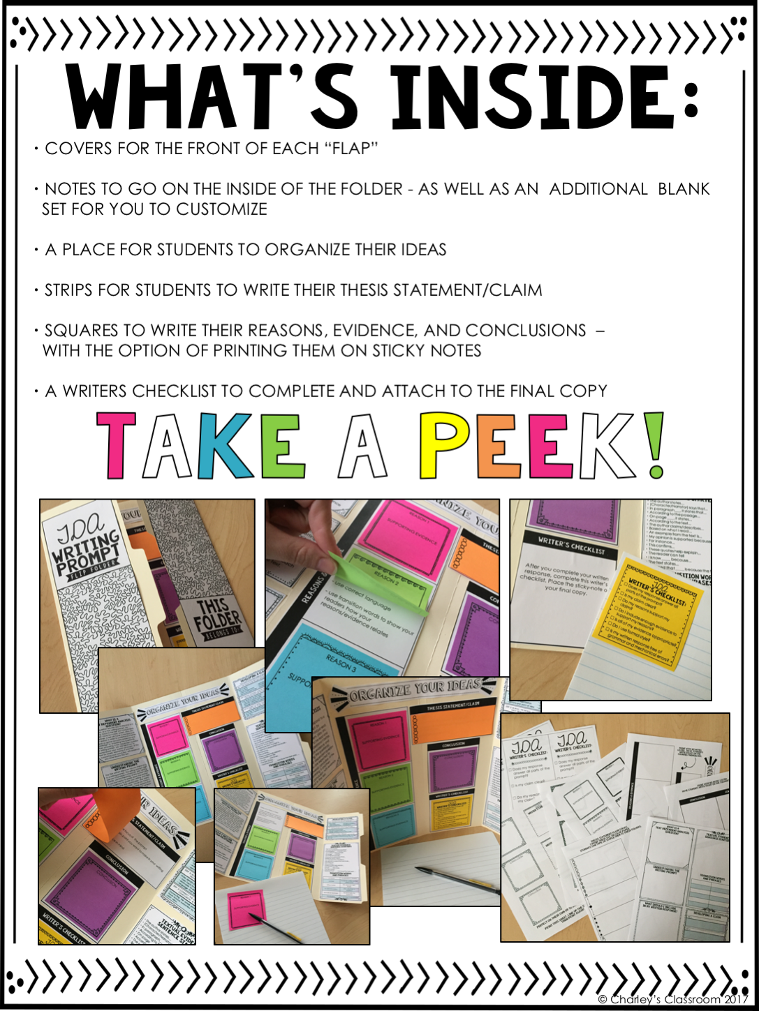 TDA Flip Folder | for TDA Writing Prompt Practice - Charley's Classroom